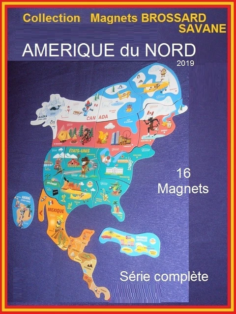 BROSSARD SAVANE LOT Magnets Aimants Collection Complète AMERIQUE du ...