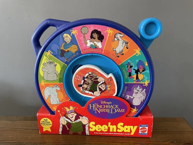 SEE N SAY Mattel Vintage 1995 Disney Hunchback Of Notre Dame Working ...