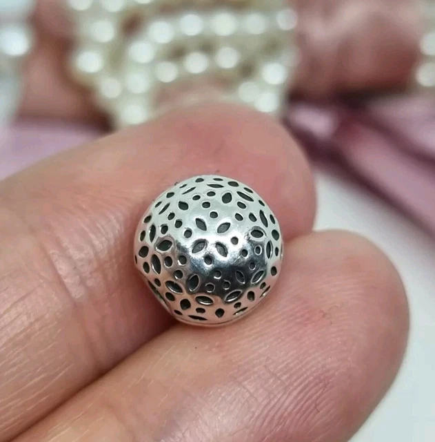 GENUINE PANDORA SILVER Art Nouveau Lace Clip Charm 💕 925 ALE R41 £17.00 ...