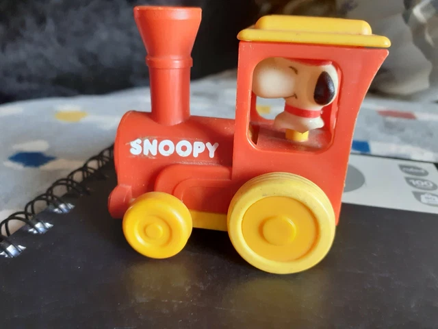 VINTAGE AVIVA 1958 Snoopy Train Driver, Plastic Toy £28.00 - PicClick UK
