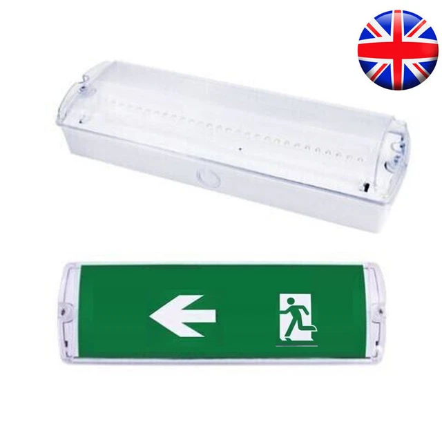 LED EMERGENCY LIGHT Bulkhead Exit Sign Maintained Or Non Maintained ...