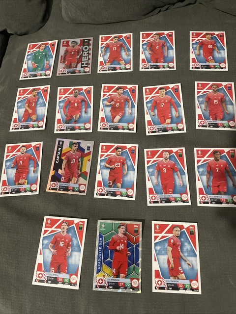 MATCH ATTAX EURO 2024 Full Team Switzerland Set of 18 Base Cards £3.00 ...