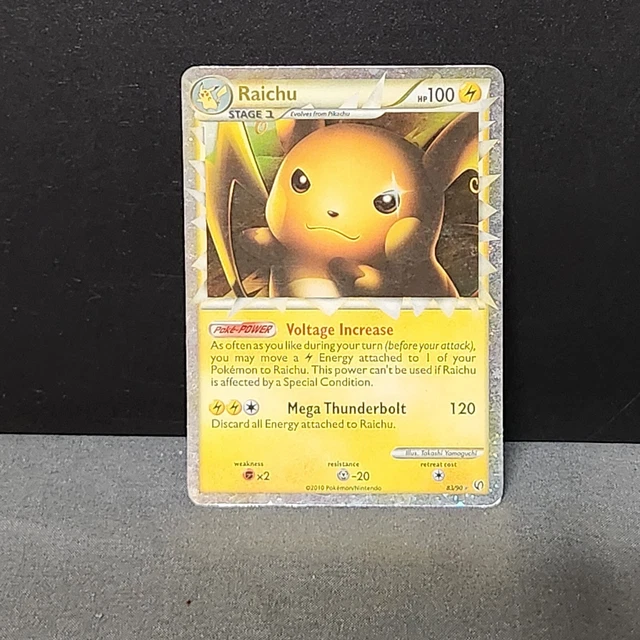 CARTE À COLLECTIONNER Pokemon 2010 Prime Rare Holo Non Détente Raichu ...