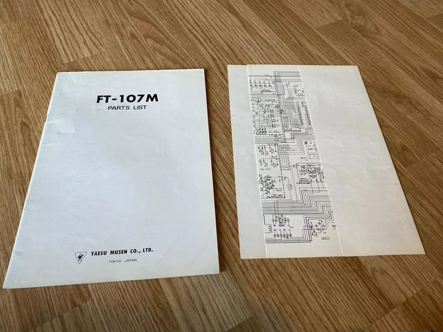 YAESU FT-107M TRANSCEIVER Original Parts List With Schematic EUR 20,99 ...