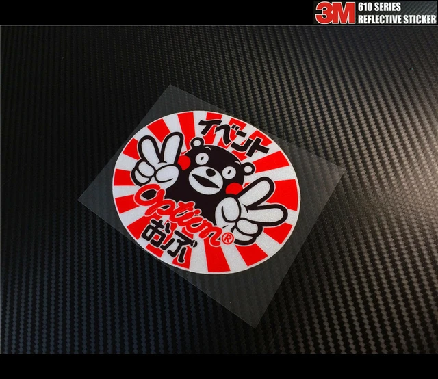 REFLECTIVE KUMAMON OPTION check OK! Ready to drift JDM Sticker #04 $11. ...