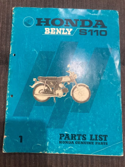 HONDA BENLY S110 parts list volume 1 $60.00 - PicClick AU