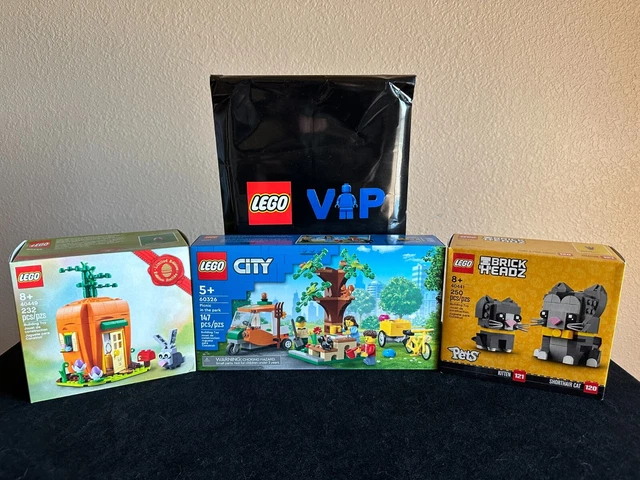 NEW LEGO VIP Scarf, Limited Edition Easter, City and Brick Headz Set ...