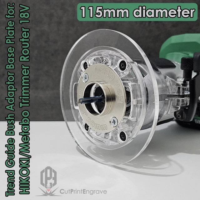 HIKOKI MATABO ROUTER Trimmer 18V Trend Guide Bush Adaptor Base Plate ...