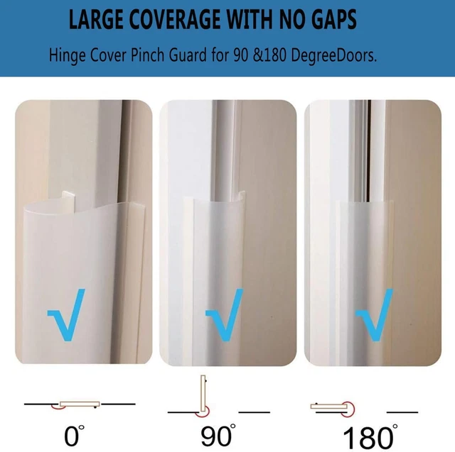 2 PACK DOOR Jam Shield Finger Pinch Guards,Anti-Pinch Protection Strip ...