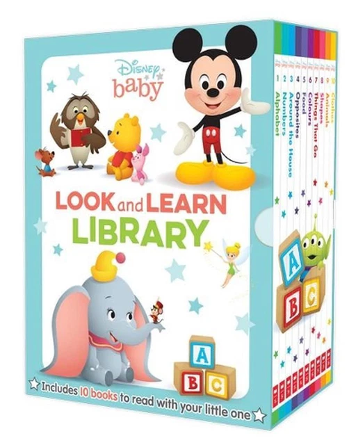 DISNEY BABY: LOOK and Learn 10-Book Library (English) Hardcover Book ...