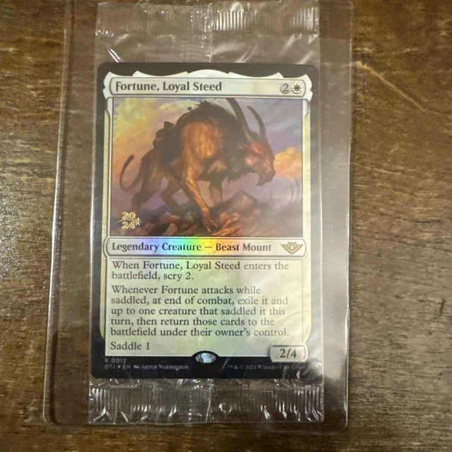 FOIL PRERELEASE FORTUNE, LOYAL STEED mtg neuf comme neuf Outlaws of Thunder Junction rare EUR 0 ...