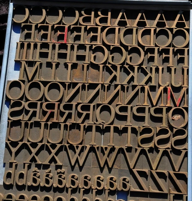 POLICE DE CARACTÈRES à dorer 29mm fer relieur dorure bronze laiton ...