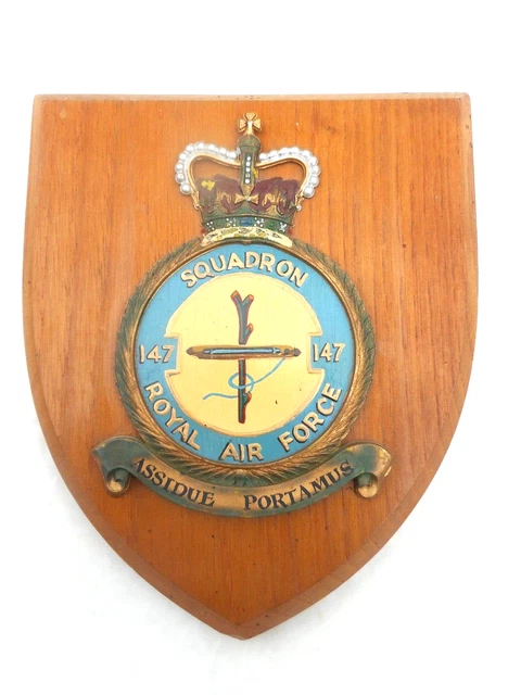 RAF/ ROYAL AIR Force 147 Squadron Wall Plaque/Crest/Shield £22.99 ...