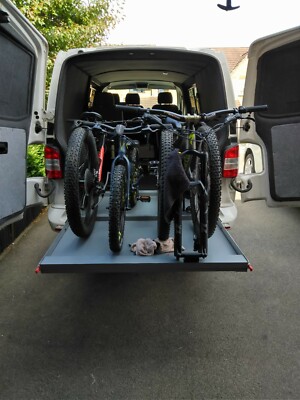 VW T5 E MTB Mountain Bike Rack Ebike Carrier Pull Out Slide Out Storage ...