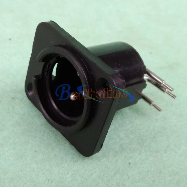 1PCS XLR 3 Pin Panel Mount Male Chassis Socket Connector £3.08 ...