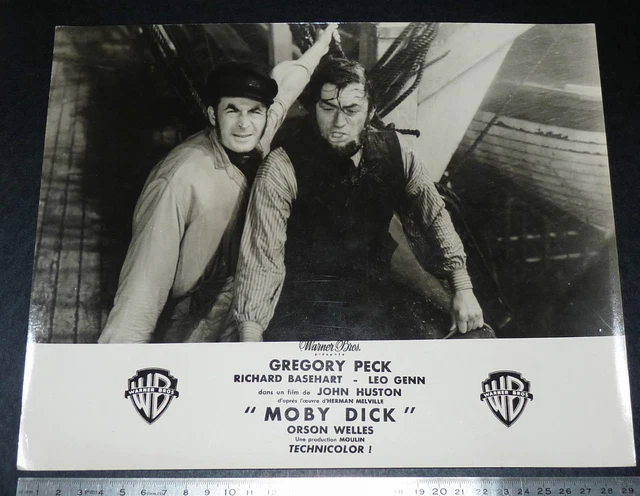 PHOTO CINEMA WARNER Bros 1956 Moby Dick John Huston Gregory Peck ...