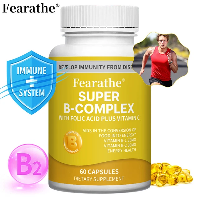 SUPER B-COMPLEX WITH Vitamin C + 60 Capsules £10.30 - PicClick UK