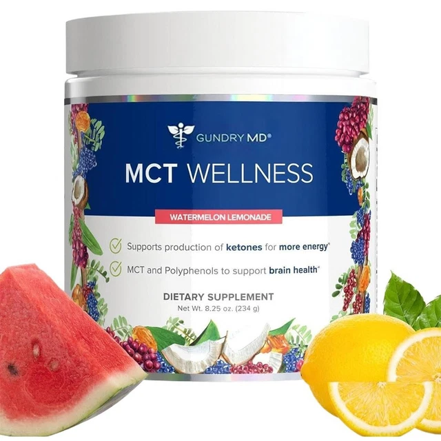 GUNDRY MD MCT Wellness Powder - Energy & Brain Supports -Raspberry ...