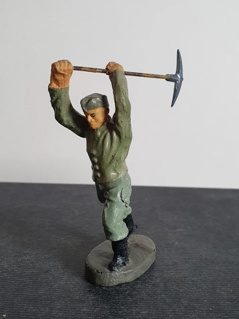 ELASTOLIN LINEOL SOLDAT Pionier Hacke Lagerleben Militär II. WK Blech Masse EUR 79,99 - PicClick DE