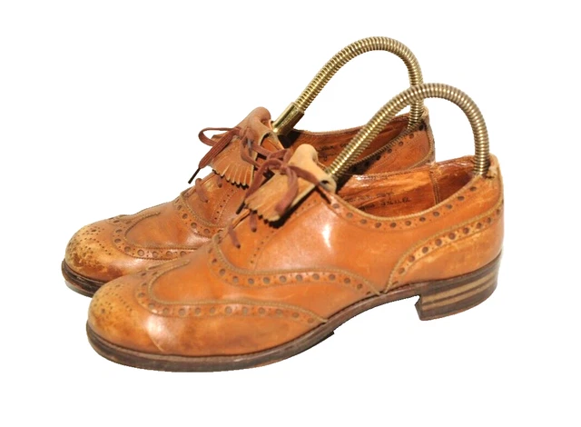 VINTAGE RELIC SAXONE swaggers Women Fringe Brogues Brown tan Shoes 4 Uk ...