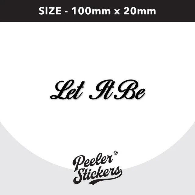 LET IT BE The Beatles Quote Decal Sticker, Laptop Car Sticker CD0227 $7 ...