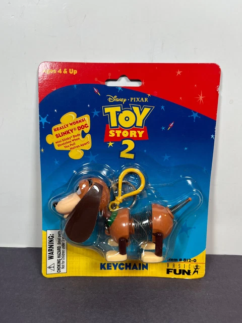 DISNEY PIXAR TOY Story 2 SLINKY DOG Keychain Figure 1999 Basic Fun $14. ...