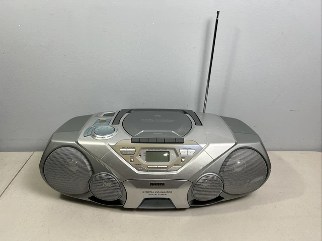 VINTAGE PHILIPS CD Radio Cassette Player Recorder Boombox AZ1560 Tested ...