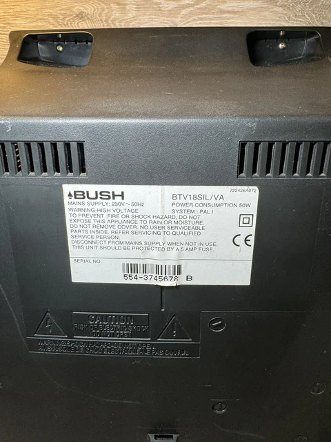 BUSH BTV18 BTV18SIL/VA 14" CRT TV Video Recorder Combo VCR VHS Gaming Retro £109.99 - PicClick UK