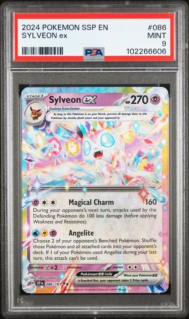 2024 POKEMON SSP En-Surging Sparks 086 Sylveon Ex Psa 9 Mint $35.44 - PicClick CA