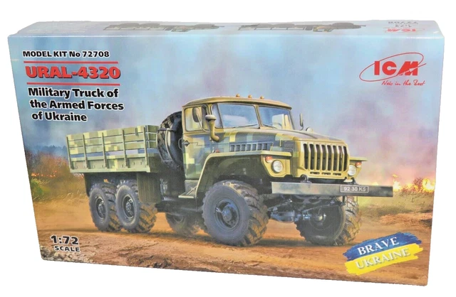 ICM BAUSATZ - Ural-4320 Militär LKW der Ukraine, Nr. 72708, 1:72 #03.24 ...