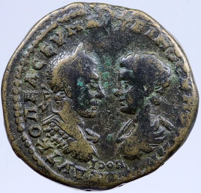 MACRINUS & DIADUMENIAN Marcianopolis Ancient Roman Coin APOLLO at ALTAR ...