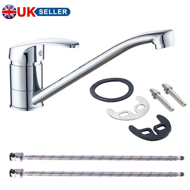 SWIVEL SINGLE LEVER Mixer Tap with 400mm Tails for Home Motorhome Boat ...