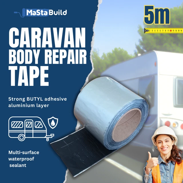 CARAVAN CAMPER RV Body Repair Tape - 5m - Self-adhesive Strong Butyl ...