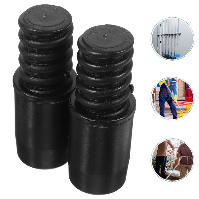 6PCS BROOM EXTENSION Pole Adapter Tip Plastic Threaded Handle Tip Broom ...