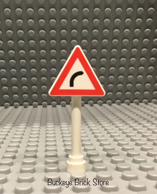 LEGO CLASSIC CITY Town Highway panneau routier avec motif courbe avant ...