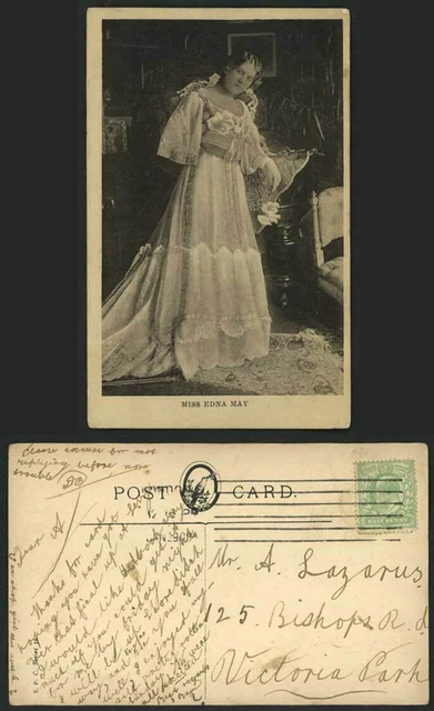 EDWARDIAN ACTRESS - MISS EDNA MAY - Stage Costumes 1908 Old Postcard Woman Lady £3.99 - PicClick UK