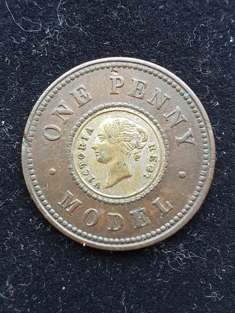 QUEEN VICTORIA 1844 One Penny Model Coin High Grade-77- £49.99 ...