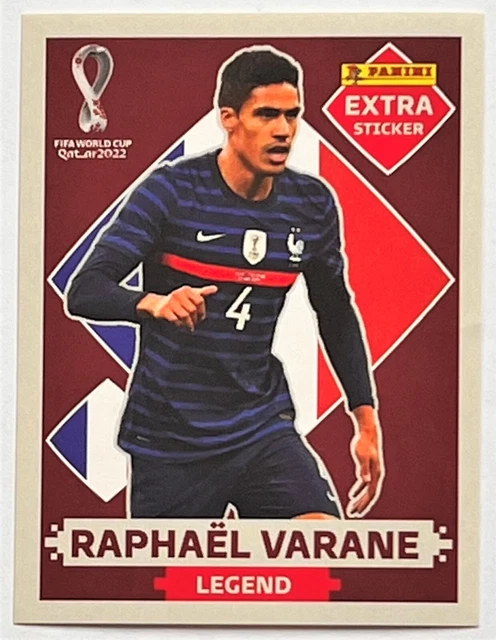PANINI QATAR 2022 FIFA World Cup Sticker RAPHAEL VARANE - LEGEND EXTRA STICKER £9.75 - PicClick UK