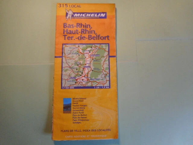 MICHELIN CARTE 315 Bas Rhin Haut Rhin Ter De Belfort 2002 Maps Karte ... MICHELIN CARTE 315 Bas Rhin Haut Rhin Ter De Belfort 2002 Maps Karte ...