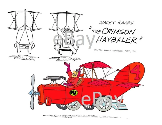 HANNA BARBERA STYLE GUIDE PLATE - WACKY RACES - The CRIMSON HAYBALER ...