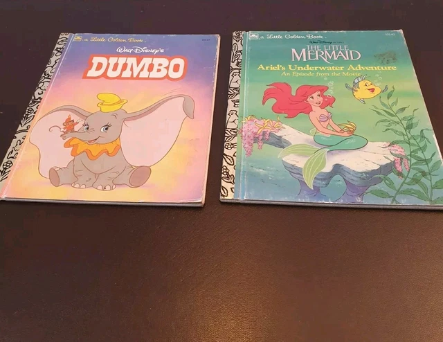 SET OF 2 Vintage Books - Walt Disney's Dumbo & The Little Mermaid, 1988 ...