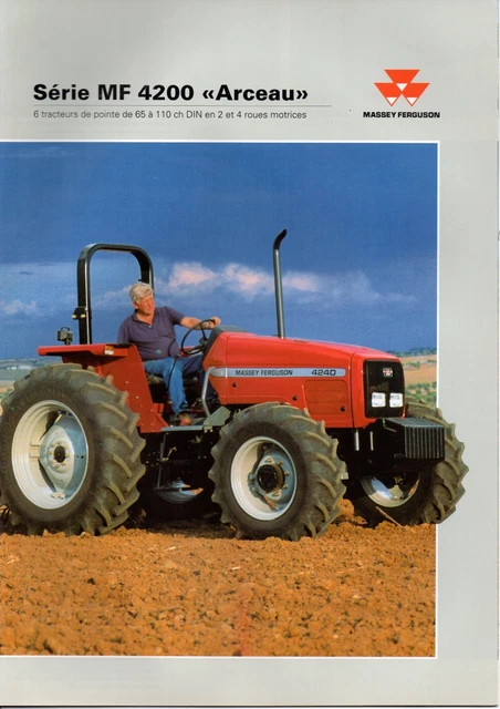 BROCHURE PROSPECTUS TRACTEUR Massey Ferguson cabine série 4200 EUR 6,00 - PicClick IT