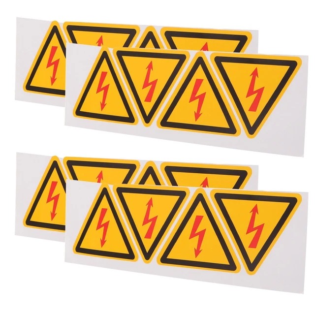 4 PCS ELECTRIC Shock Warning Sticker Electrical Safety Sign Signs £4.55 ...