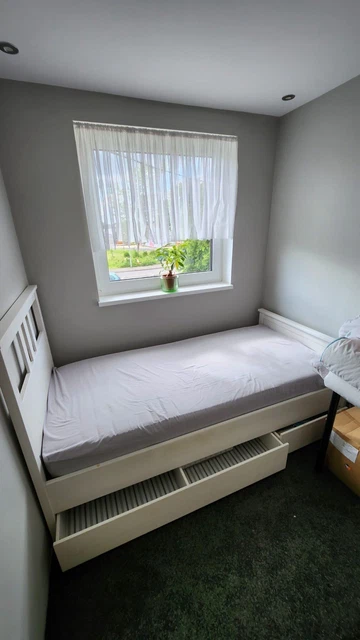 IKEA SINGLE BED Frame With Drawers £104.72 - PicClick UK