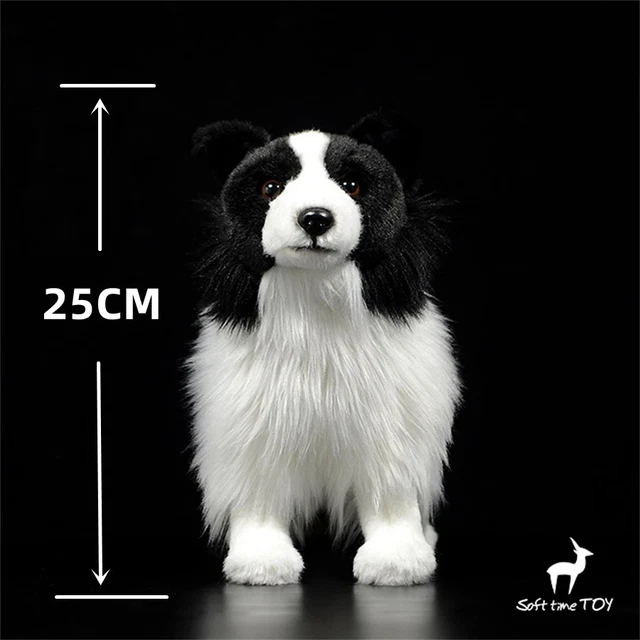 2026 COLLIE CHASE Border Collie 25 cm High Fidelity Dog Plush Stuffed ...
