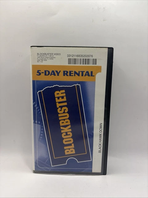 VINTAGE BLOCKBUSTER VIDEO VHS EMPTY Rental Case NO TAPE Black Hawk Down ...