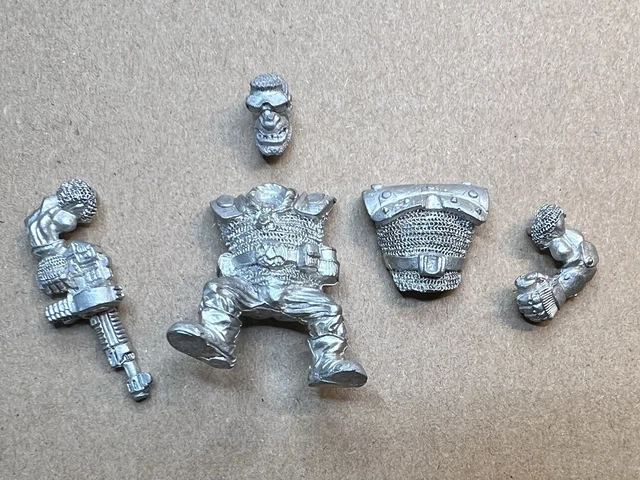 WARHAMMER 40K ROGUE Trader Metal Imperial Guard Army Ogryn With Ripper ...