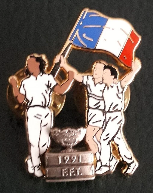PIN'S ARTHUS BERTRAND - Tennis Coupe Davis 1991 FFT EUR 6,00 - PicClick FR