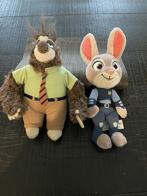 DISNEY STORE ZOOTOPIA Officer Judy Hopps & Flash Sloth 12” Plush ...