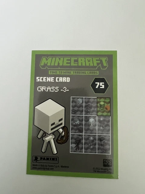 PANINI MINECRAFT TIME to mine trading cards-75 grass -3- £1.00 ...